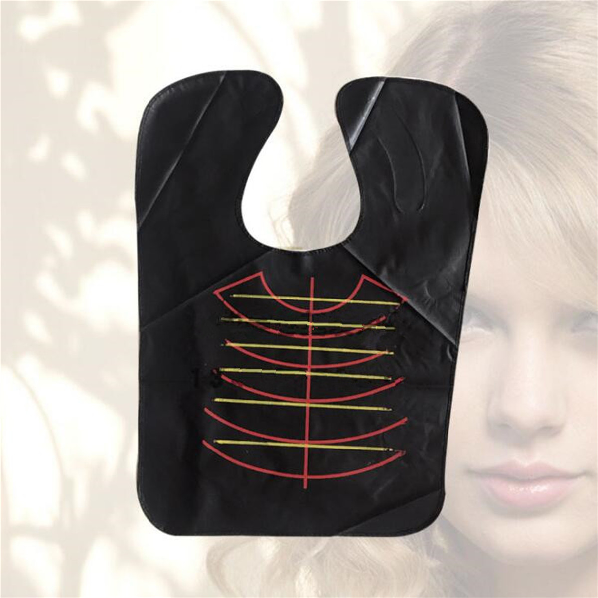 Waterproof Rubber Magnetic Snap Hair Cutting Barber Cape Hairdressing