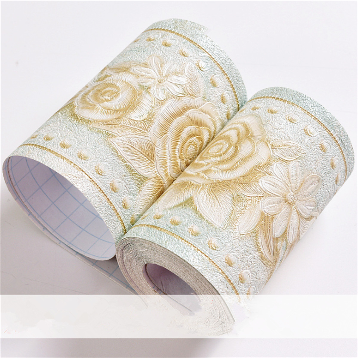 Self Adhesive Wall Skirting Border Vinyl Wallpaper Waterproof Decor